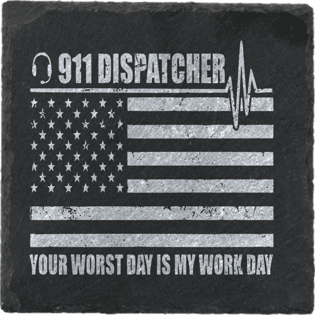 American Flag Thin Gold Line Heartbeat 911 Dispatcher – mitch-craft.com